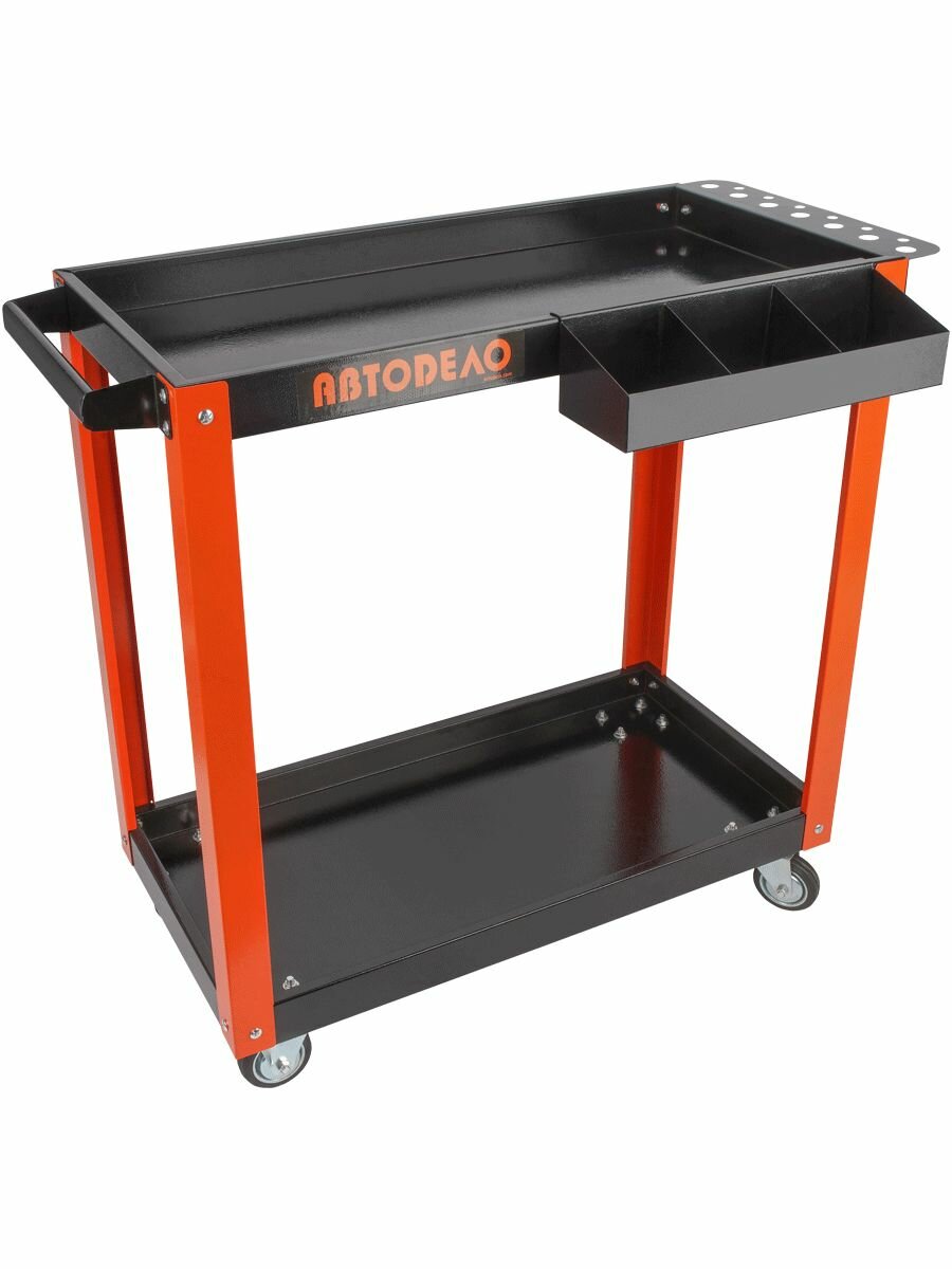Тележка инструментальная открытая 2 полки, 705х360х750 мм, АвтоDело (44222)