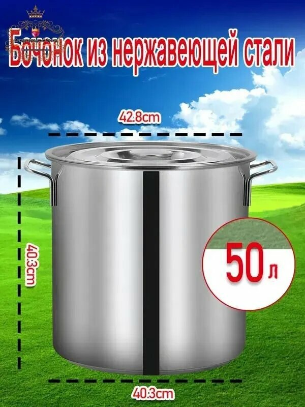 Кастрюля Кастрюля, Нержавеющая сталь, Сталь, 50 л, 45 л