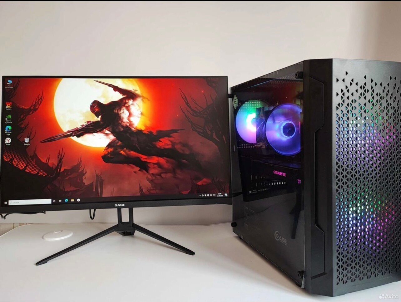 Игровой ПК + Монитор 24" 8 ядер;16GB; RX580; SSD512