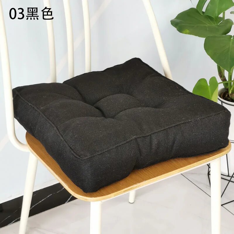 HOLAROOM Квадратная подушка 40x40/45x45/50x50 см 45x45x9cm, Черный, 03