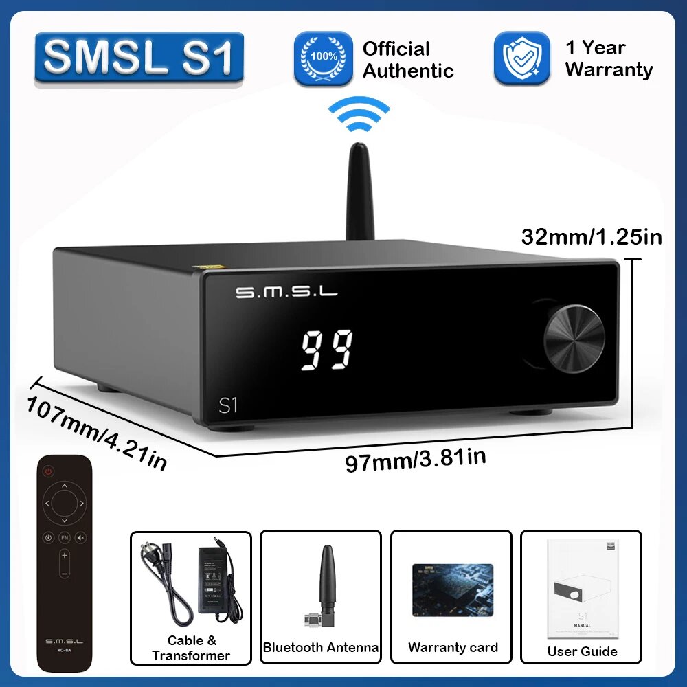 SMSL S1 портативный Bluetooth усилитель