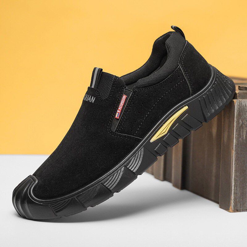 LUO Защитная обувь Мужчины Летняя Водонепроницаемая Кожа/RS11 black