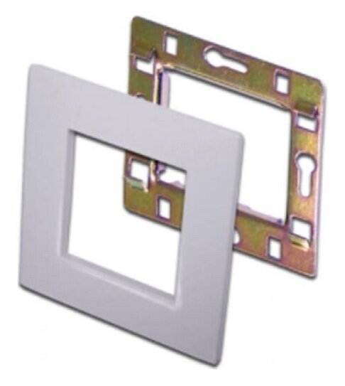 Рамка Lanmaster LAN-FRS45X45/1-WH 1x45x белый (упак:1шт)
