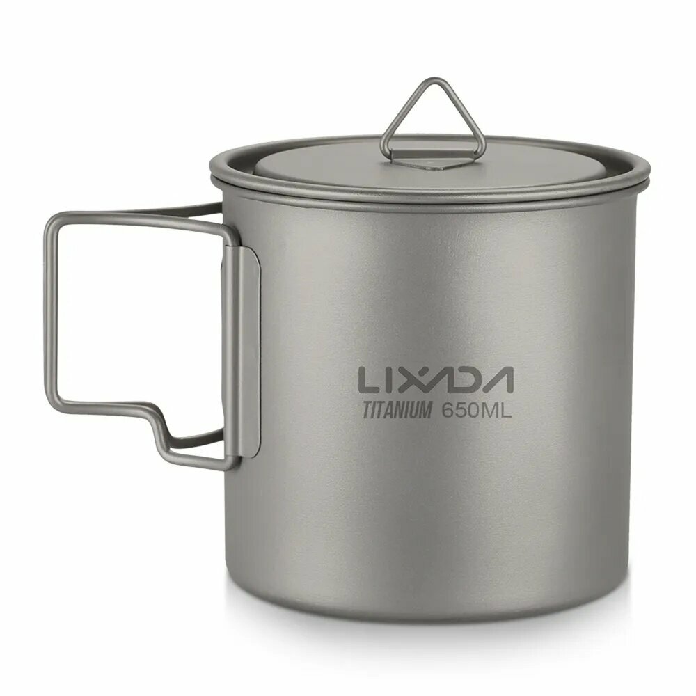 Кружка титановая, Lixada, 650 мл, outside world