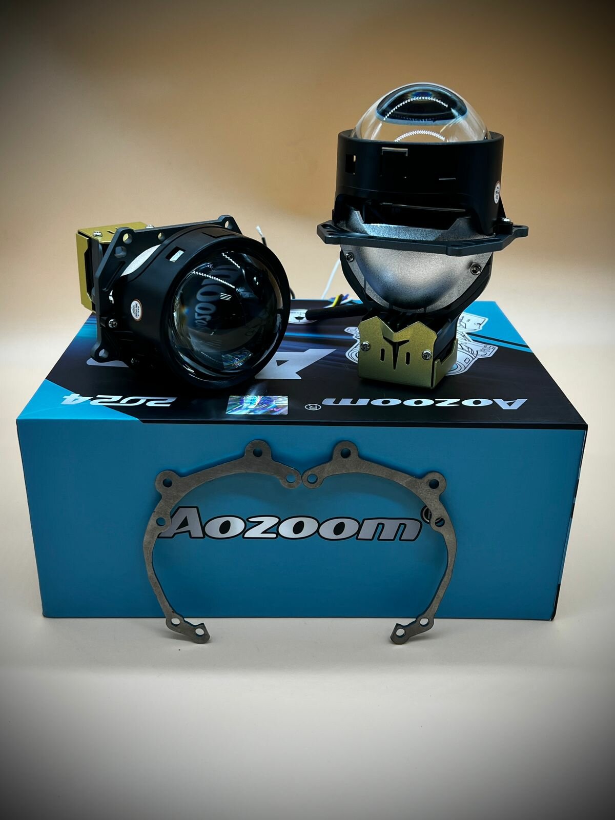 Светодиодные линзы оригинальный Aozoom A20 для Toyota Sienta 2011-2015 / 5500К, 53Вт / 70 Вт, / Настоящие Билед Biled Аозум на Тойота Сиента