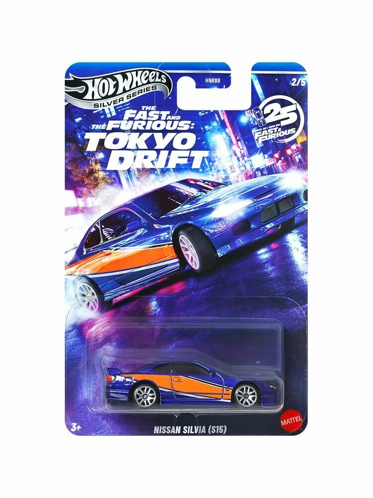Машинка коллекционная Mattel Hot Wheels 2026 HNR88 Fast & Furious Tokyo Drift Nissan Silvia S15