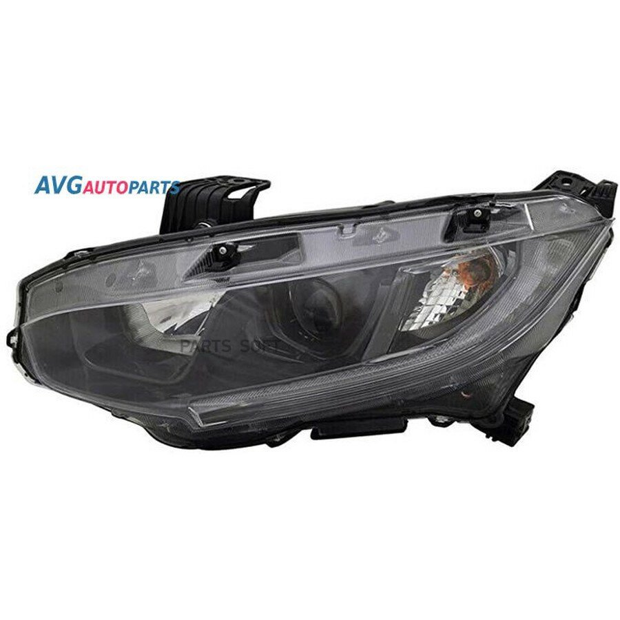 Фара механическая регулировка черный отражатель USA 15- левая TYC от официального дистрибьютора, AVG, артикул 29410153