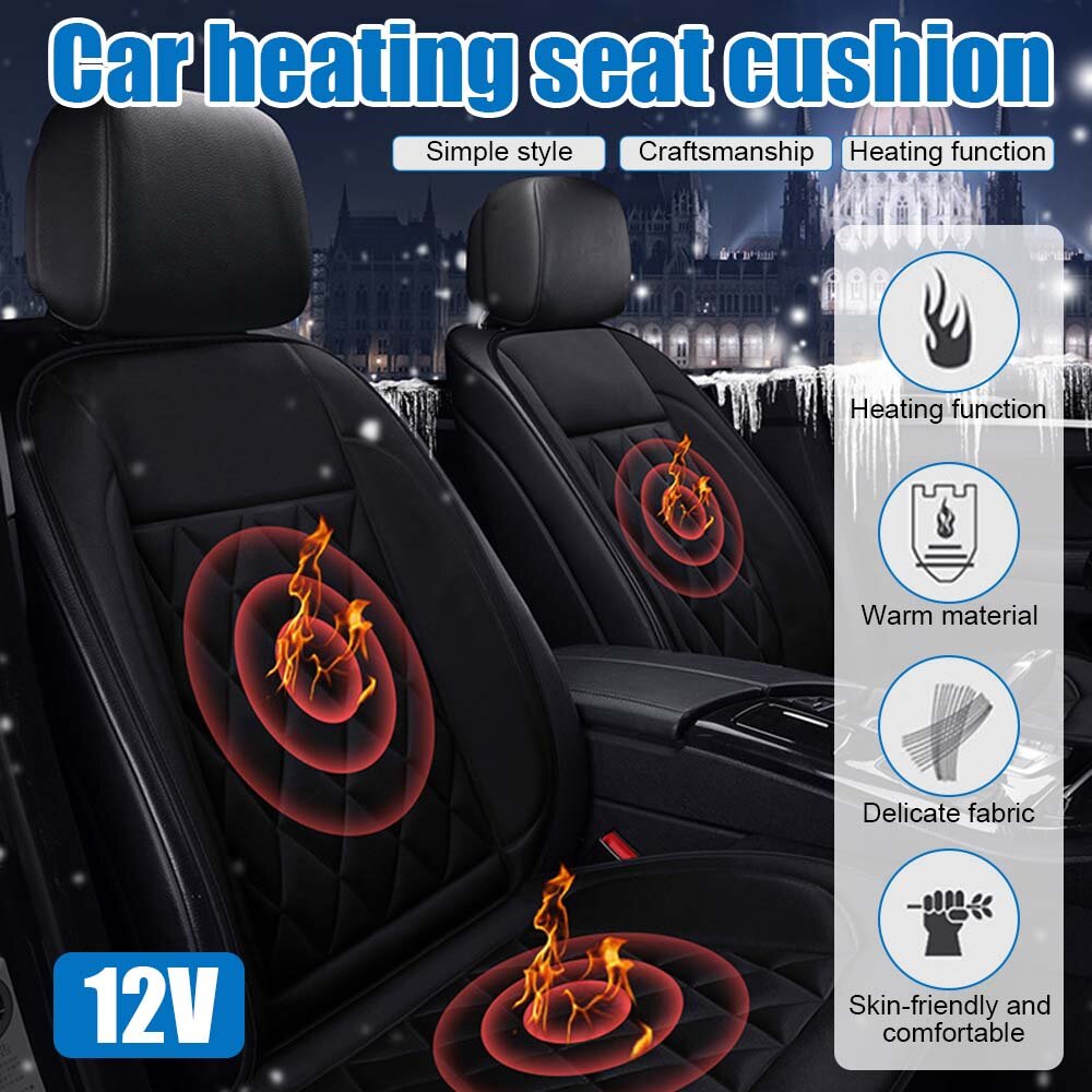 Чехол для автомобильного сиденья с подогревом, с интерфейсом прикуривателя, 2 шт