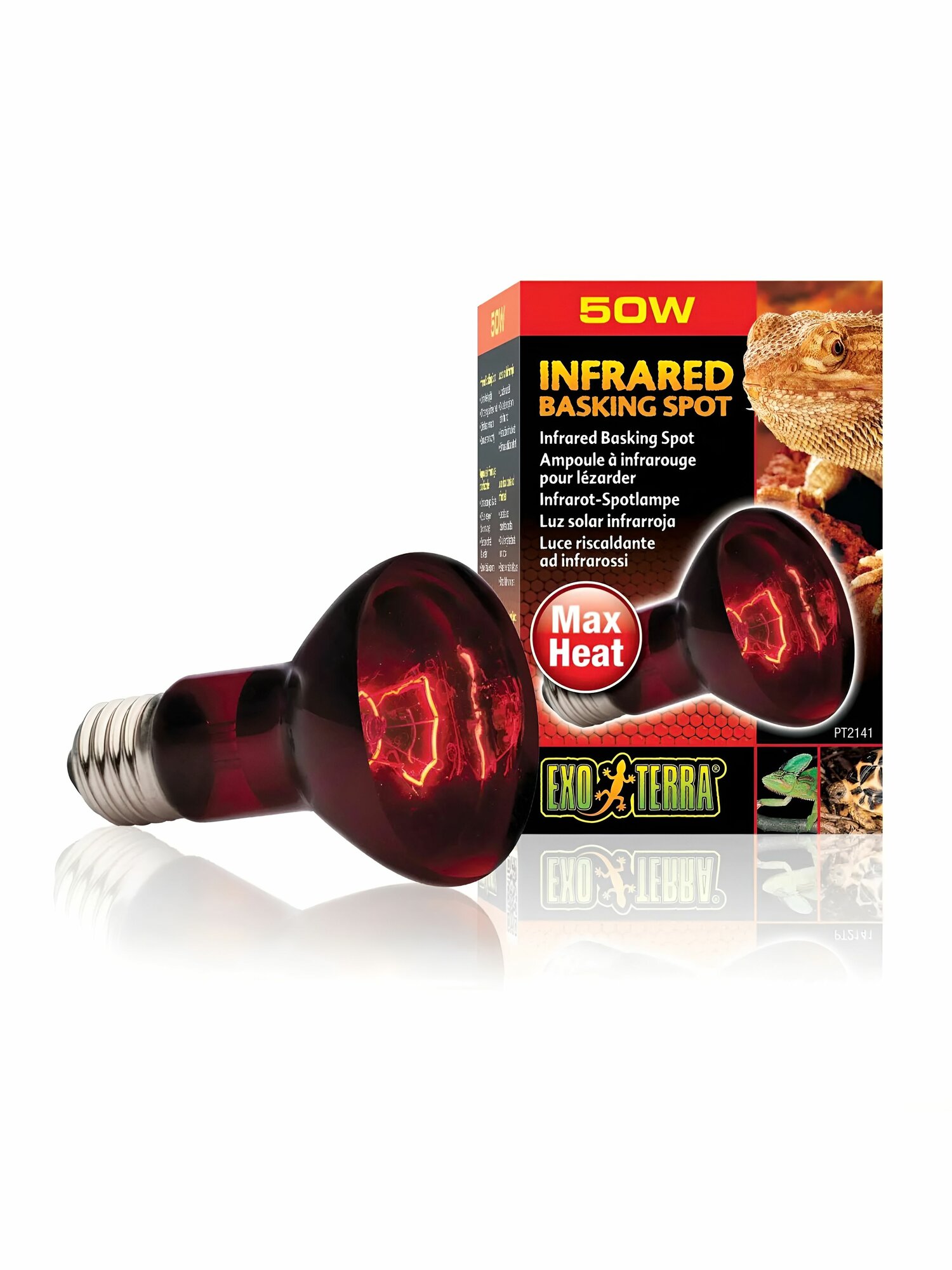 Лампа инфракрасная для террариума EXO TERRA "Infrared Basking Spot", 50 Вт, PT2141