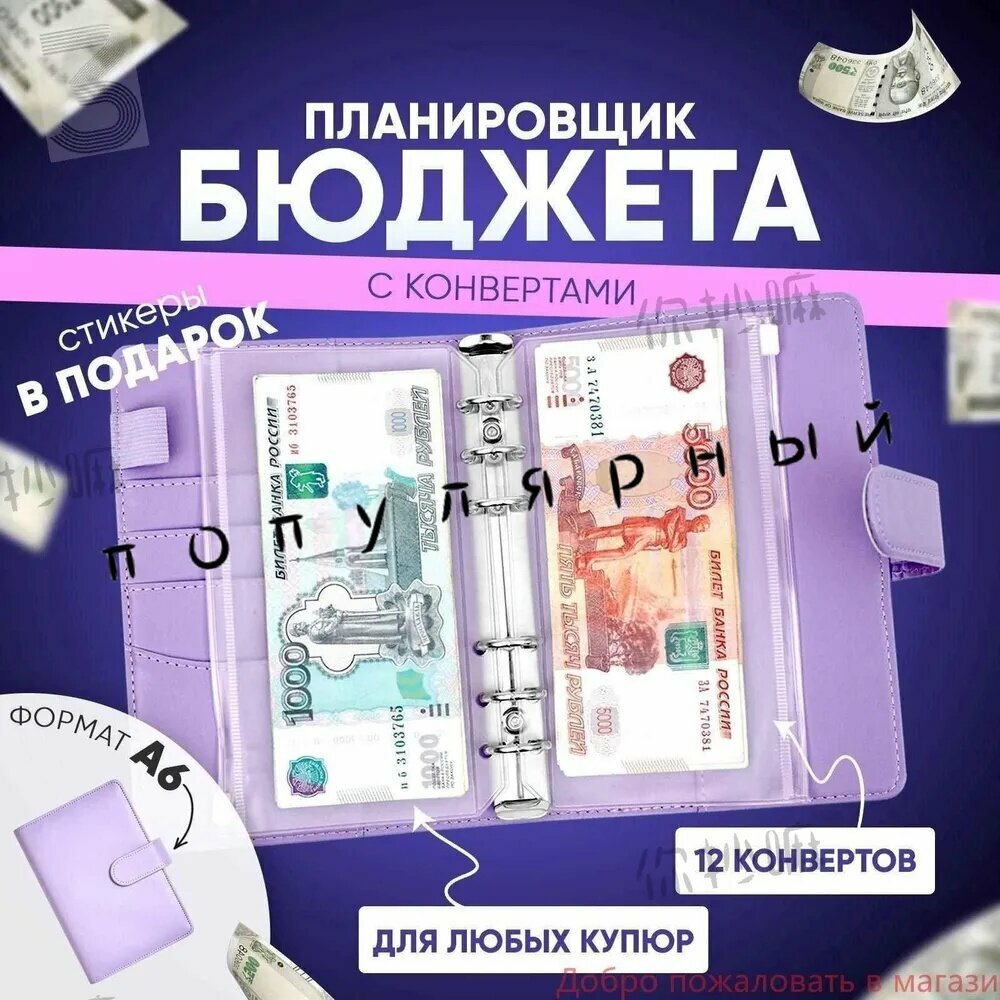 Папка-органайзер A6 (10.5 × 14.8 см), 1 шт.