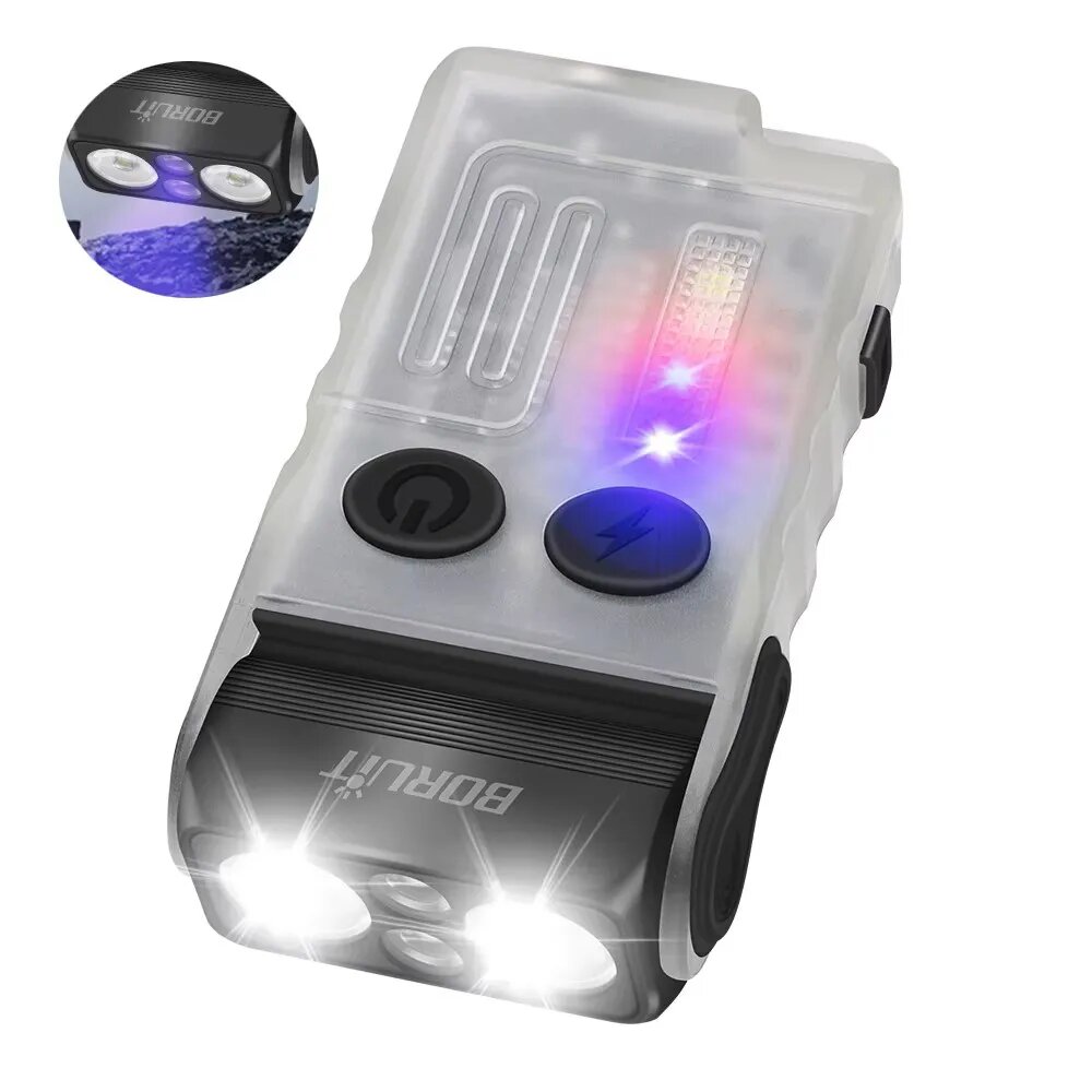 BORUiT V20-1 Белый+УФ Фонарик V20-1F