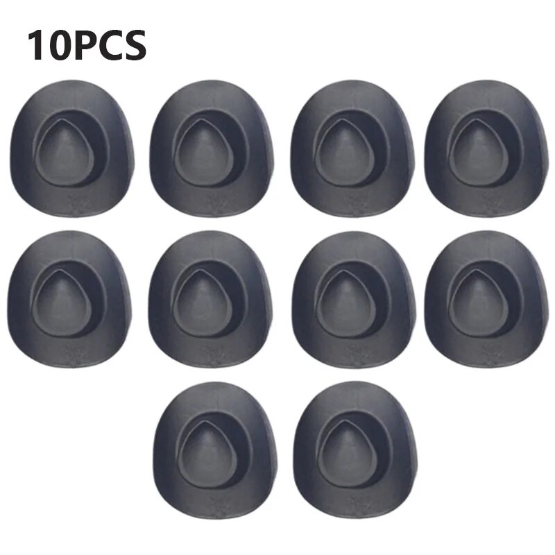 Пластиковые мини-ковбойские шляпы, 10 шт. Черный, Black