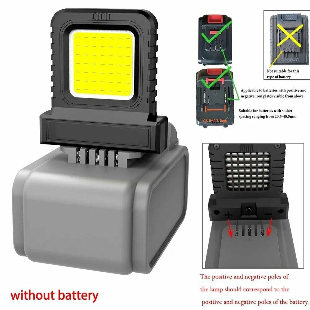 14 Вт Светодиодный Фонарь для Кемпинга Mini Pocket Work Light для проверки батареи 21 В