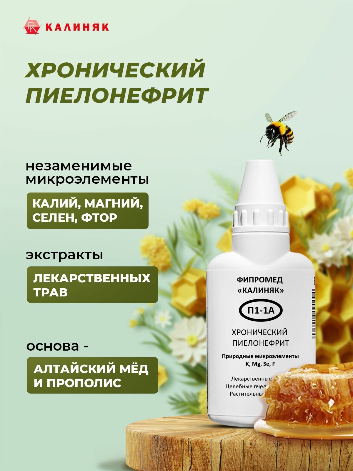 Фипромед Калиняк П1-1А, Хронический пиелонефрит, 50 мл