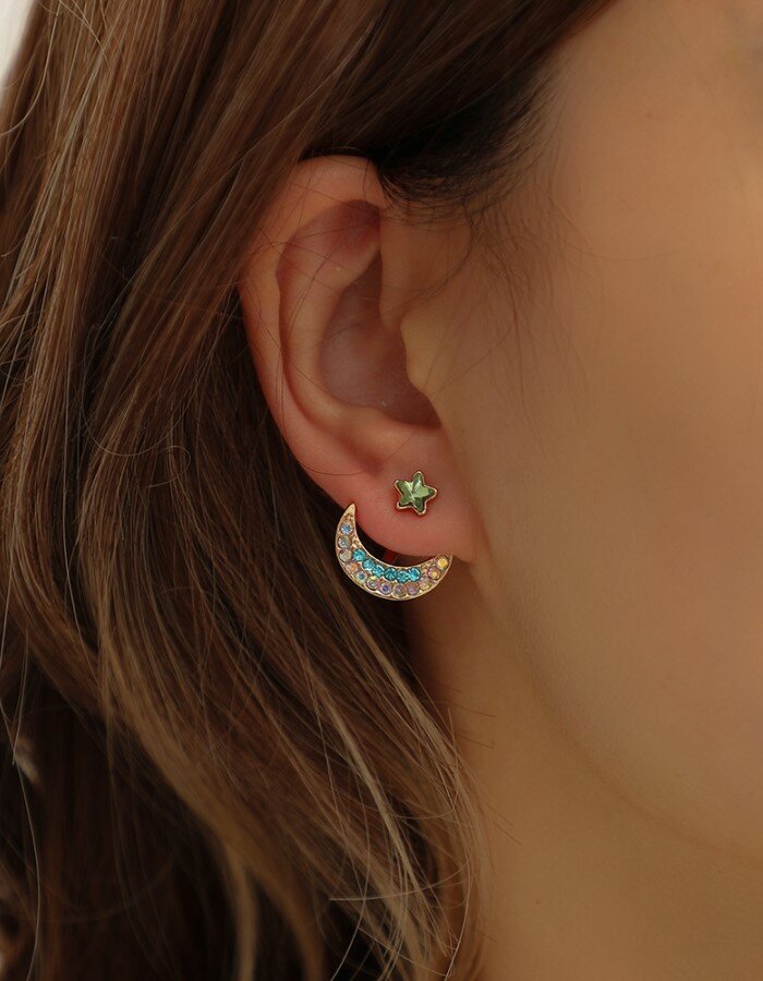 Серьги-трансформеры, кристалл