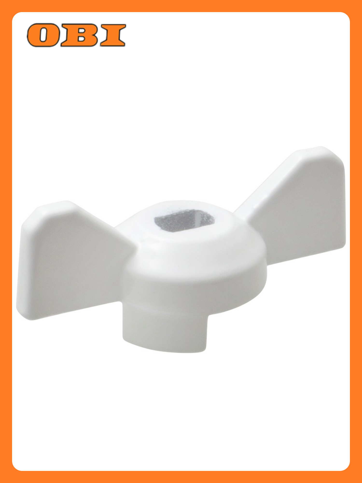 Усиленная ручка-бабочка MPF, для крана, белая, 1/2"-3/4", 1 шт