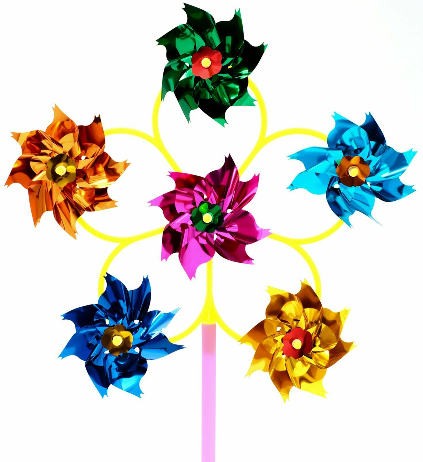 Детская игрушка ветерок для игр на улице, ветрячок для детей, вертушка на палочке, 42 см, цвета микс