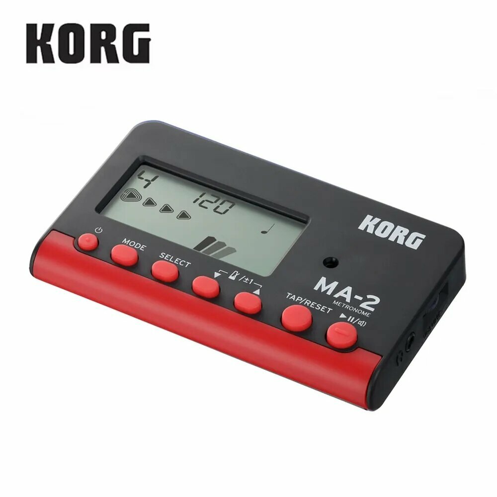 KORG MA-2 MA2 Электронный метронометр, большой экран, Красно - чёрный
