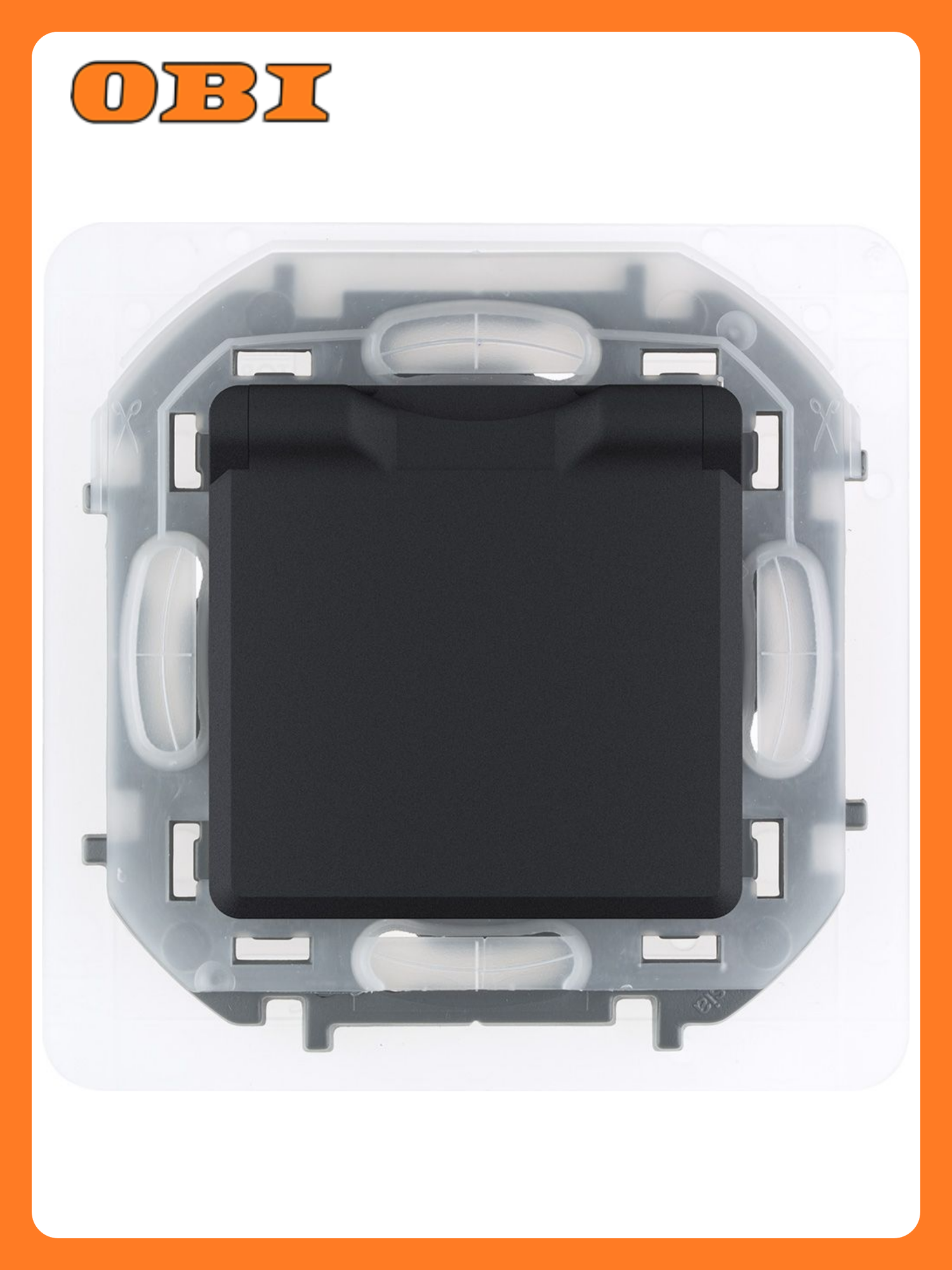 Розетка 2К+З IP44 LEGRAND INSPIRIA с откидной крышкой и шторками, Антрацит