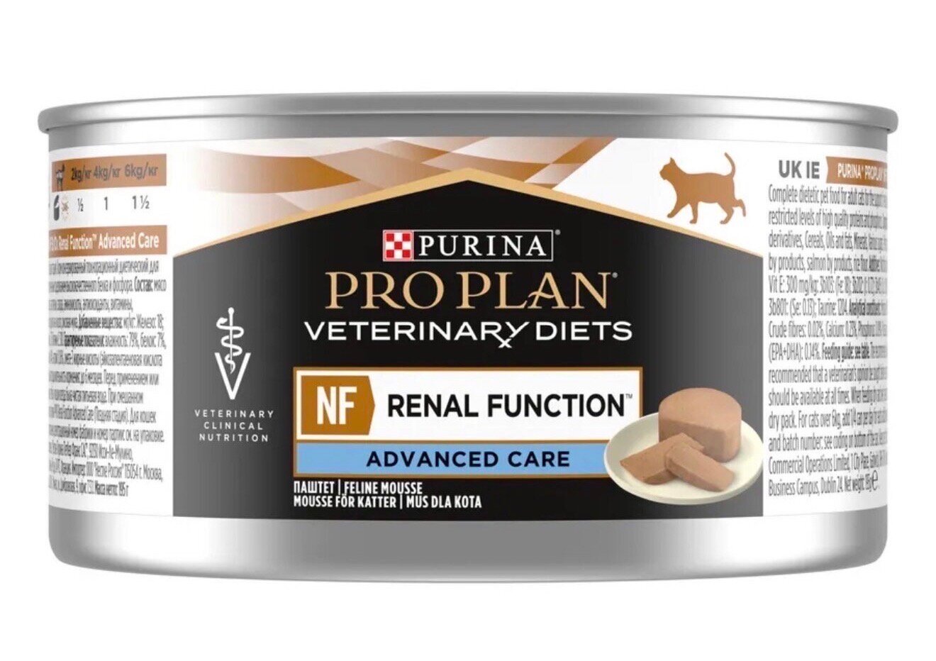 Влажный диетический корм ProPlan Veterinary Diets Purina NF консервы для кошек при лечении почек 195гр. х24шт.