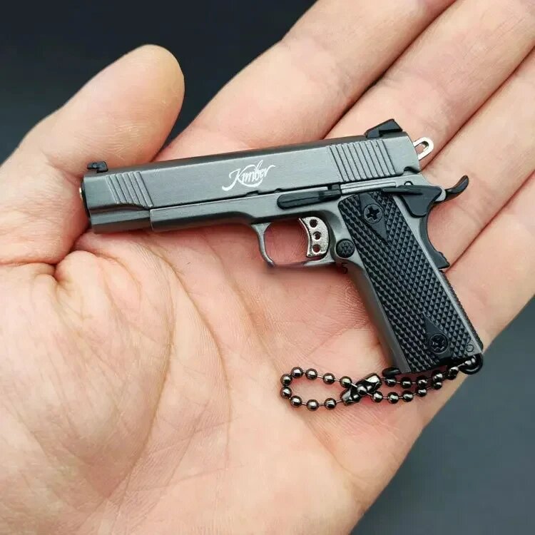 Миниатюрный металлический брелок-пистолет 1911 Серый, Grey A