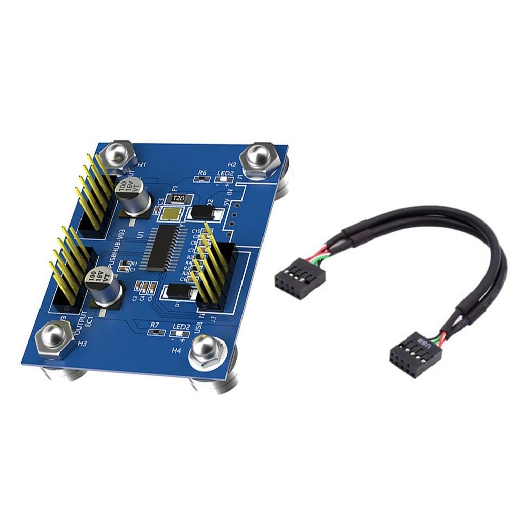 Магнитный USB 2.0 адаптер-разветвитель 9 pin