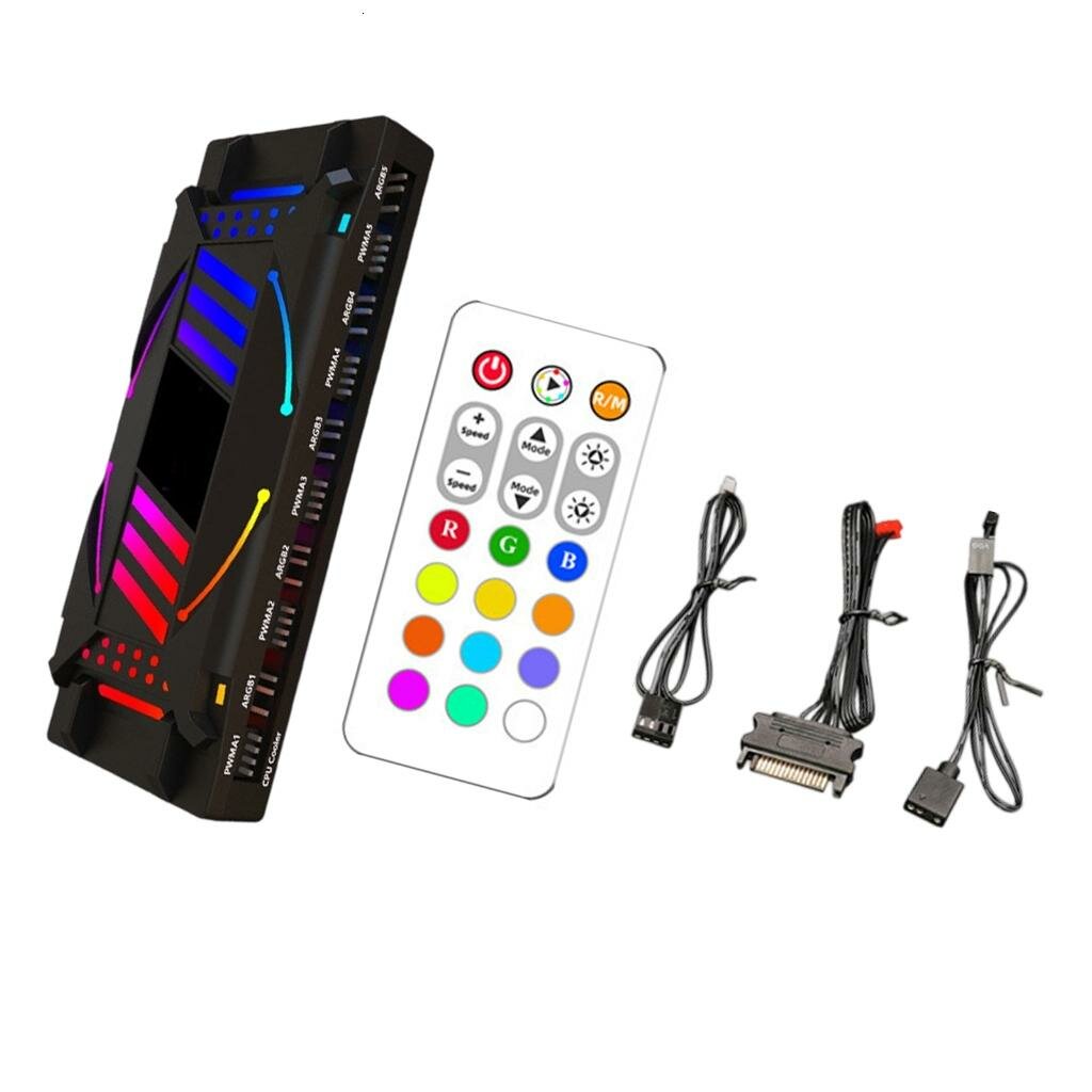 ARGB-контроллер 12 каналов 5 В, 3-pin, Черный - Контроллер ARGB