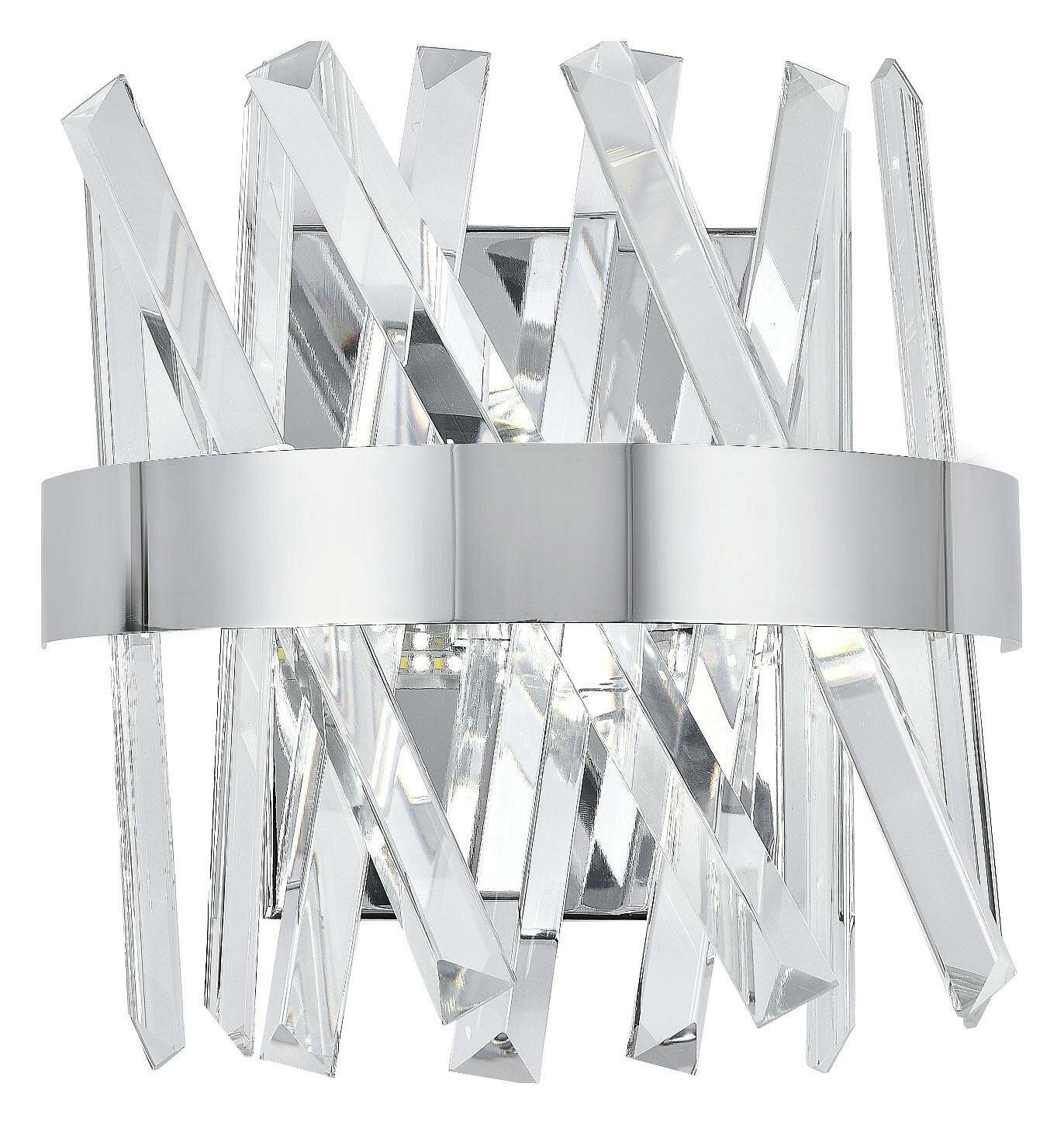 Накладной светильник Natali Kovaltseva TIZIANO LED LAMPS 81114/1W цвет хром На монтажной пластине Модерн