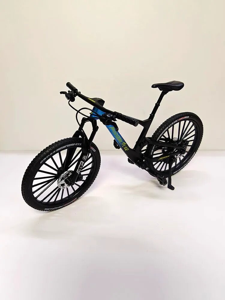 Игрушечный велосипед Mountain Bicycle, масштаб 1:8, синий/черный — фото 1