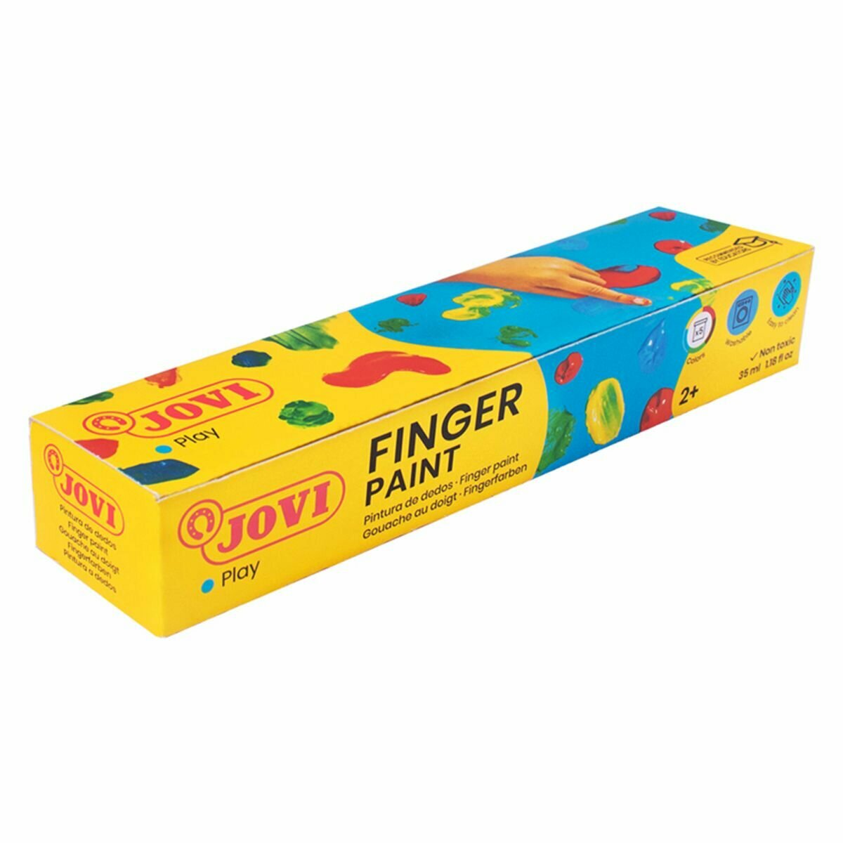 2 шт. Краски пальчиковые JOVI, 05 цветов, 175г, картон