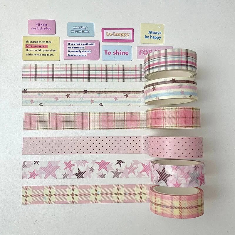Декоративная лента Washi Tape, Розовый, Цвет B