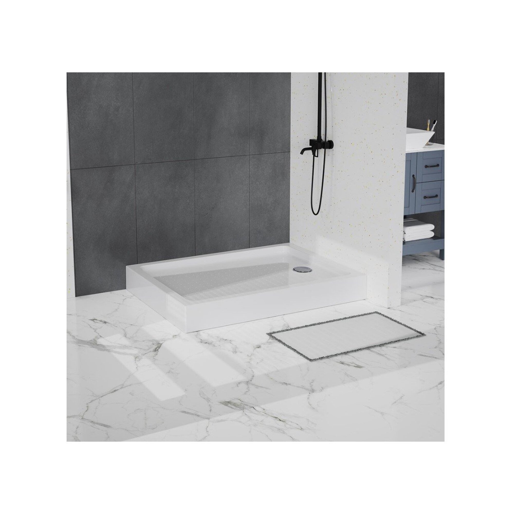 Душевой поддон BelBagno "TRAY-BB-AH-120/90-15-W", акрил, белый, 15 лет гарантии