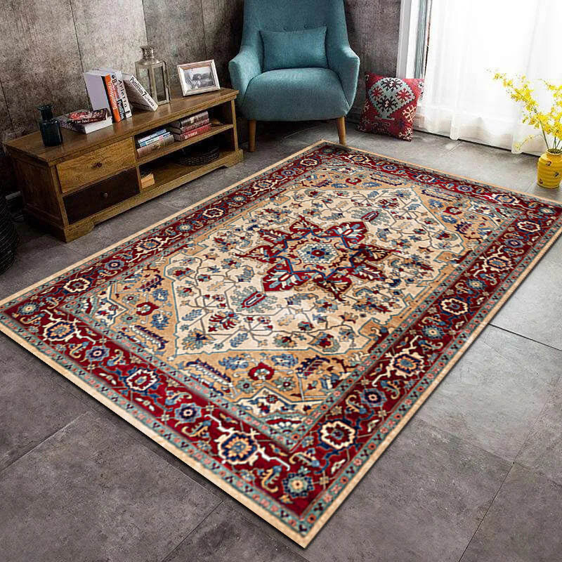 Ковровое покрытие в персидском стиле, покрывающее всю стену, устойчиво к пятнам и легко чистится,1017BSDT-5+ 80*160 см [Основание из кристально чистого бархата]