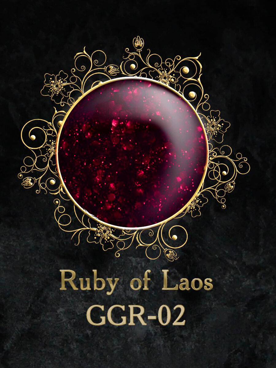 Гель-краска для ногтей с блёстками Nail Club GGR-02 Ruby of Laos
