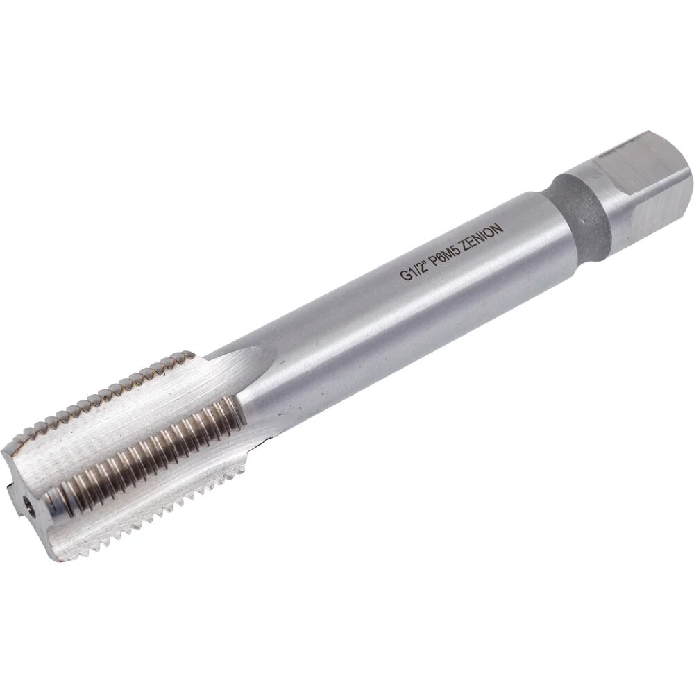 Метчик ZENION м/р G1/2 Р6М5 ГОСТ 3266-81 для скв. с прох. хв. мт00292 машинно‑ручной тип, прямая канавка