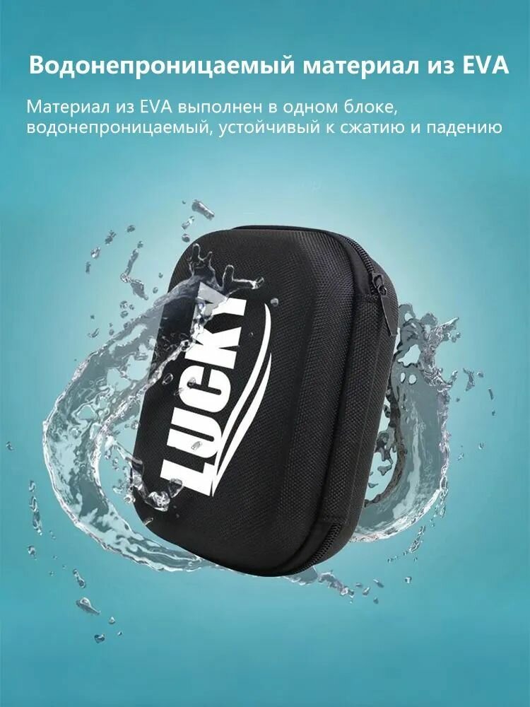Сумка-кейс LUCKY для рыболовного оборудования EVA, водонепроницаемая, для хранения для эхолота и камеры, с буферным ремнем