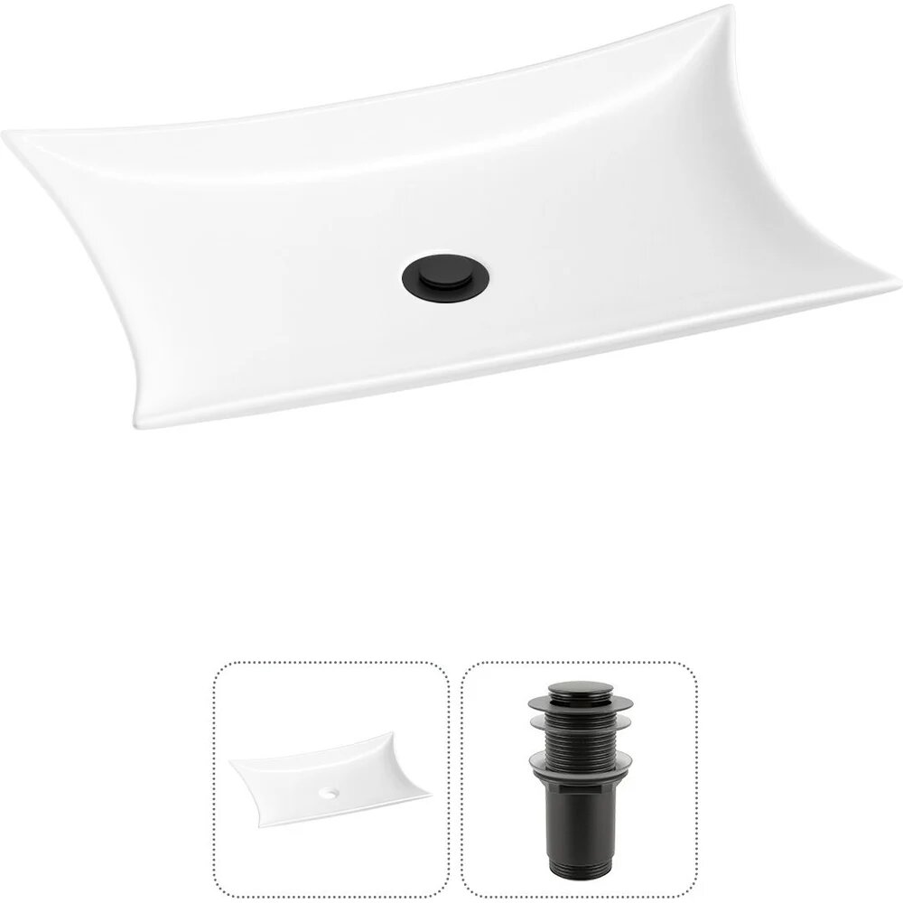 Комплект Wellsee 2 в 1 Lavinia Boho Bathroom Sink накладная раковина 59x39 см 20215288R