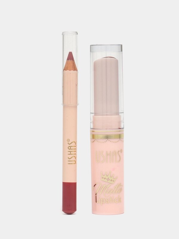 Помада для губ матовая и карандаш набор 2в1 (Эффектом увеличения губ )