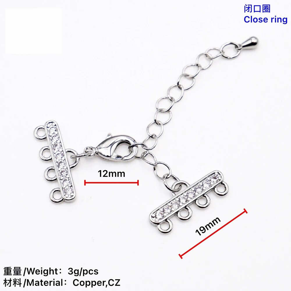 Крючки для ювелирных застежек BenS silver 4lines
