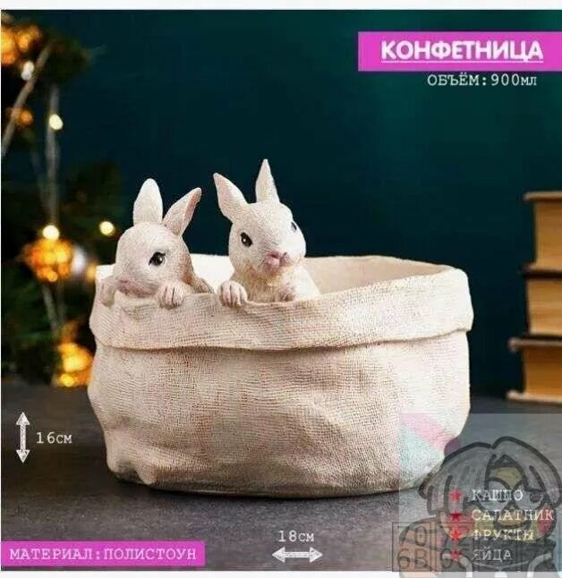 Конфетница, диаметр 18 см, 1 шт
