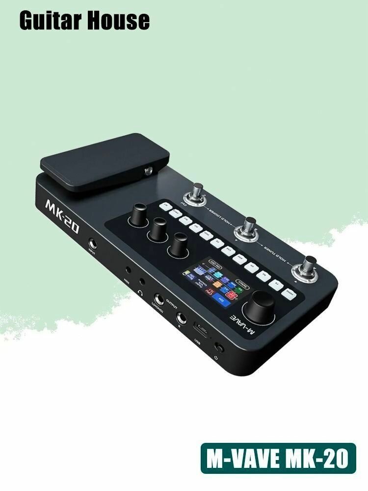 M-VAVE MK20 Многофункциональный процессор эффектов для электрогитары и бас-гитары