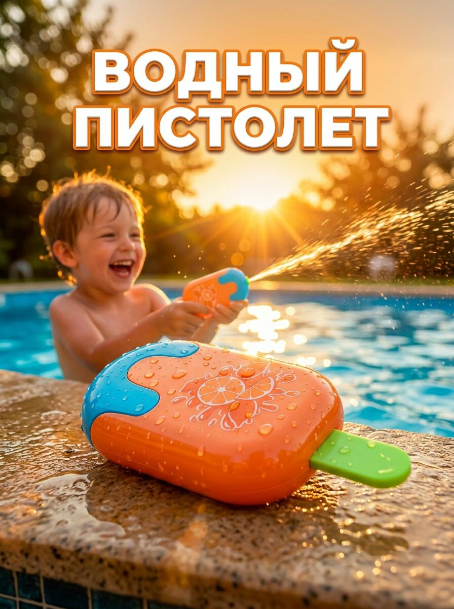 Детский водный пистолет-мороженое