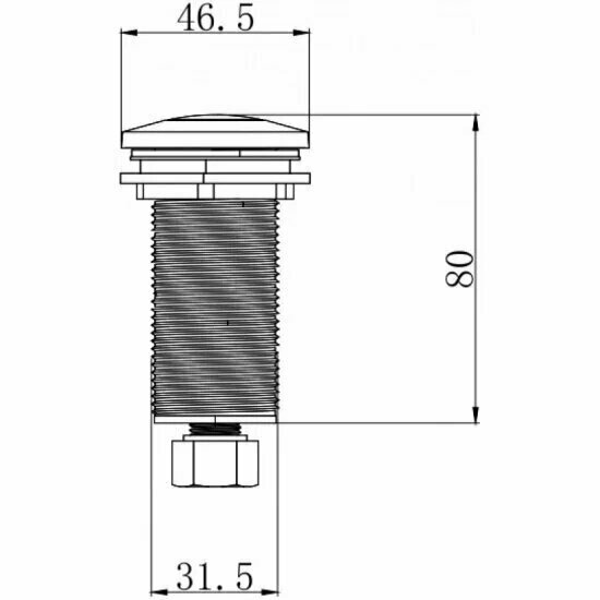 Пневмокнопка Milacio MC.032. MB чёрный матовый