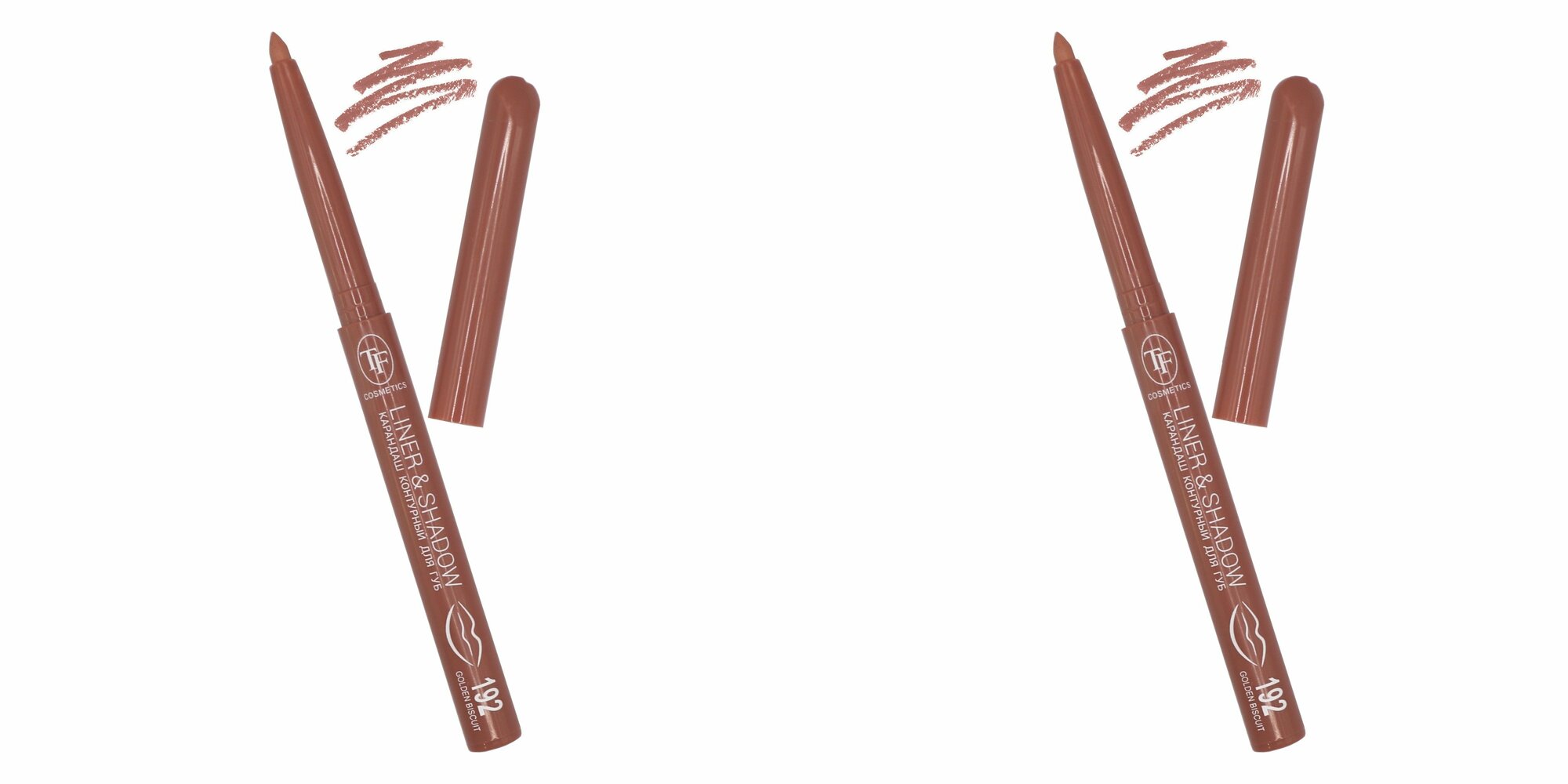 TF Cosmetics Карандаш для губ CU-19 триумф автомат, тон 192 золотистый бисквит - 2 шт.