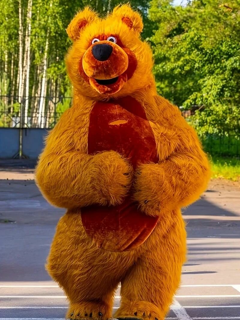 Карнавальный костюм, Ростовая кукла, mascot costume, Светло-коричневый медведь Марса