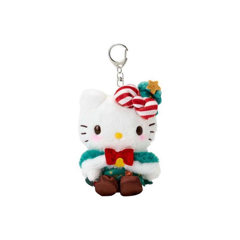 Санрио Christmas Series Hello Kitty Melody Pompomurin Плюшевые брелки 13,4 см 14,3 см 14,4 см 15,4 см 16,3 см Высокий
