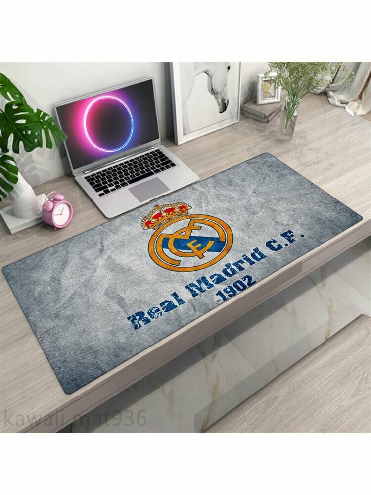 Ковер Real Madrid CF для рабочего стола с логотипом "Реал Мадрид", для игрового компьютера, XXL, 40см x 90см