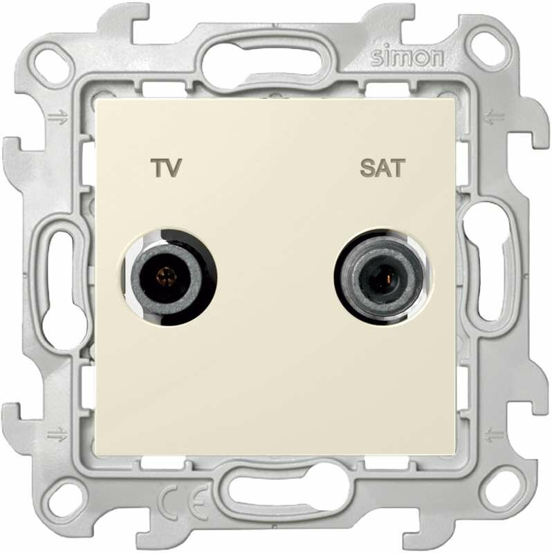 Розетка телевизионная оконечная TV/SAT СП Simon 24 IP20 механизм сл. кость Simon 2410486-031