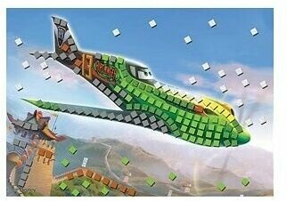 Набор для создания мозаики "Мозаика по номерам Самолет". Товар уцененный