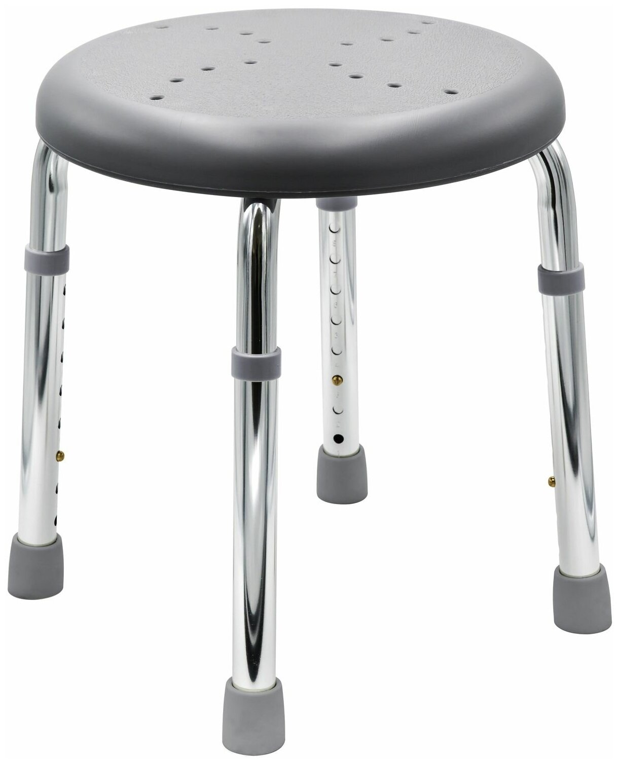 Табурет для ванной комнаты с регулируемой высотой Go серый
